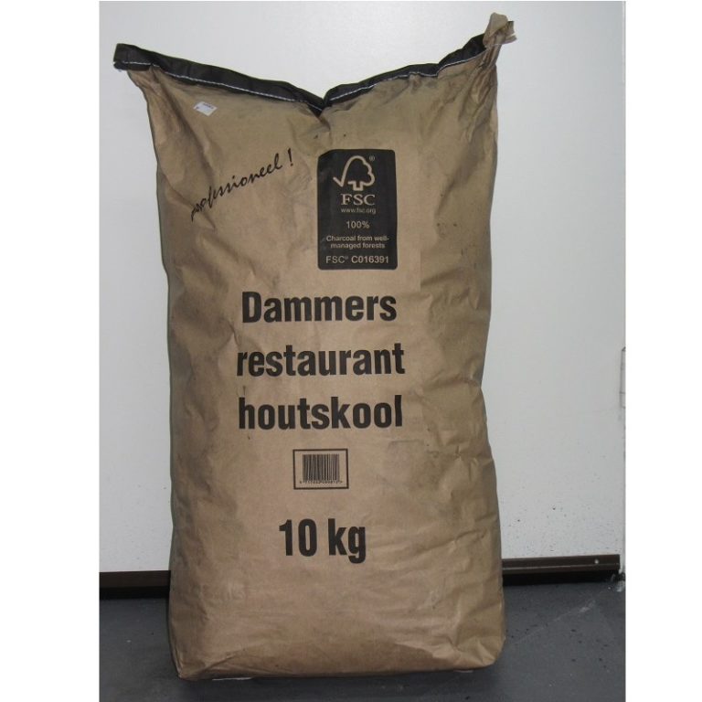 Dammers restaurant houtskool 10kg per zak | HoutskoolXXL.nl
